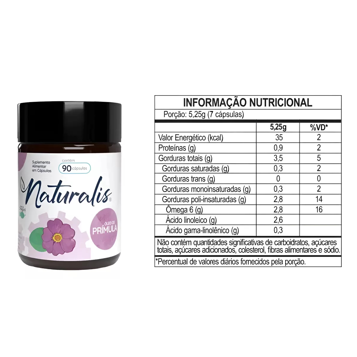 Óleo de Prímula Naturalis 90 Cápsulas | Life Style Suplementos - Os ...