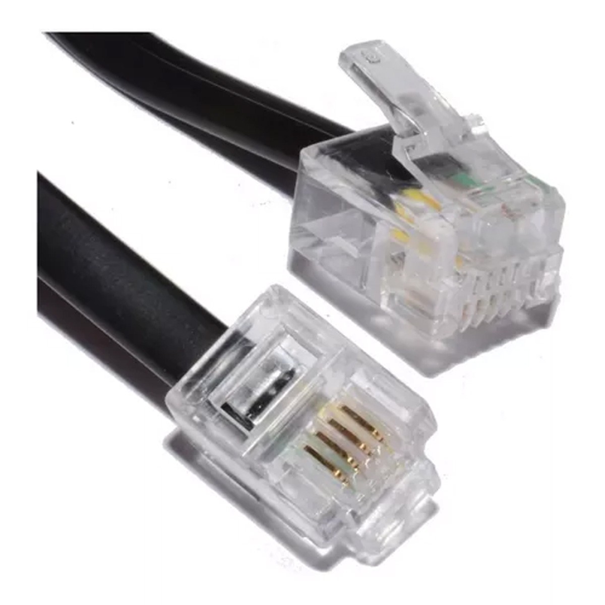 Fio de Telefone RJ11 X RJ11 com 4 Vias vários tamanhos á sua escolha ...