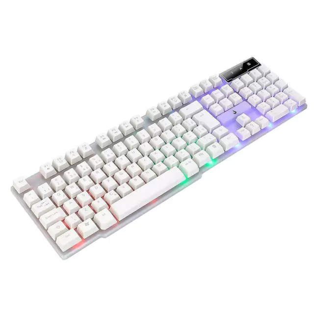 Teclado Gamer Rise Mode G1 Full, RGB Rainbow, USB, Branco - Intervia ...