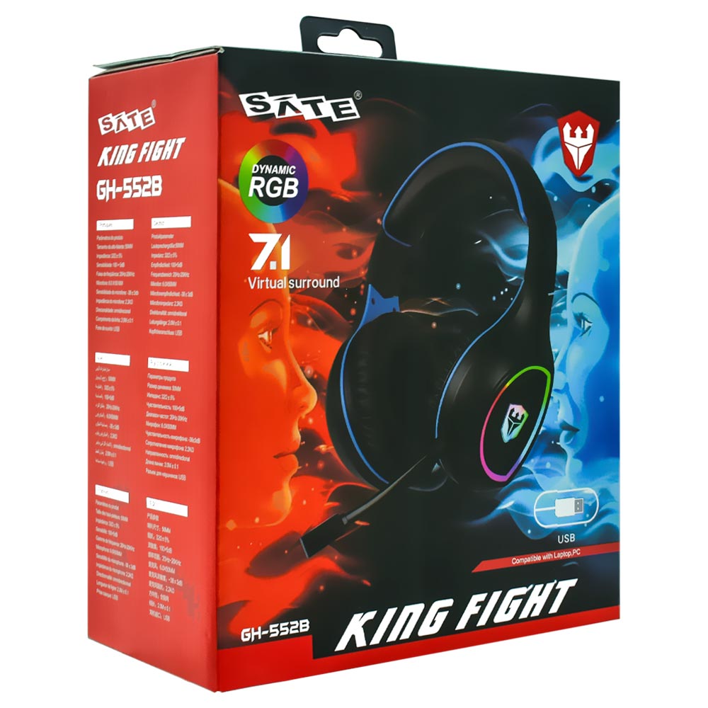Headset Gamer Satellite GH-552B 7.1 Virtual RGB USB - Intervia Informática - 43-99867-4716 ...