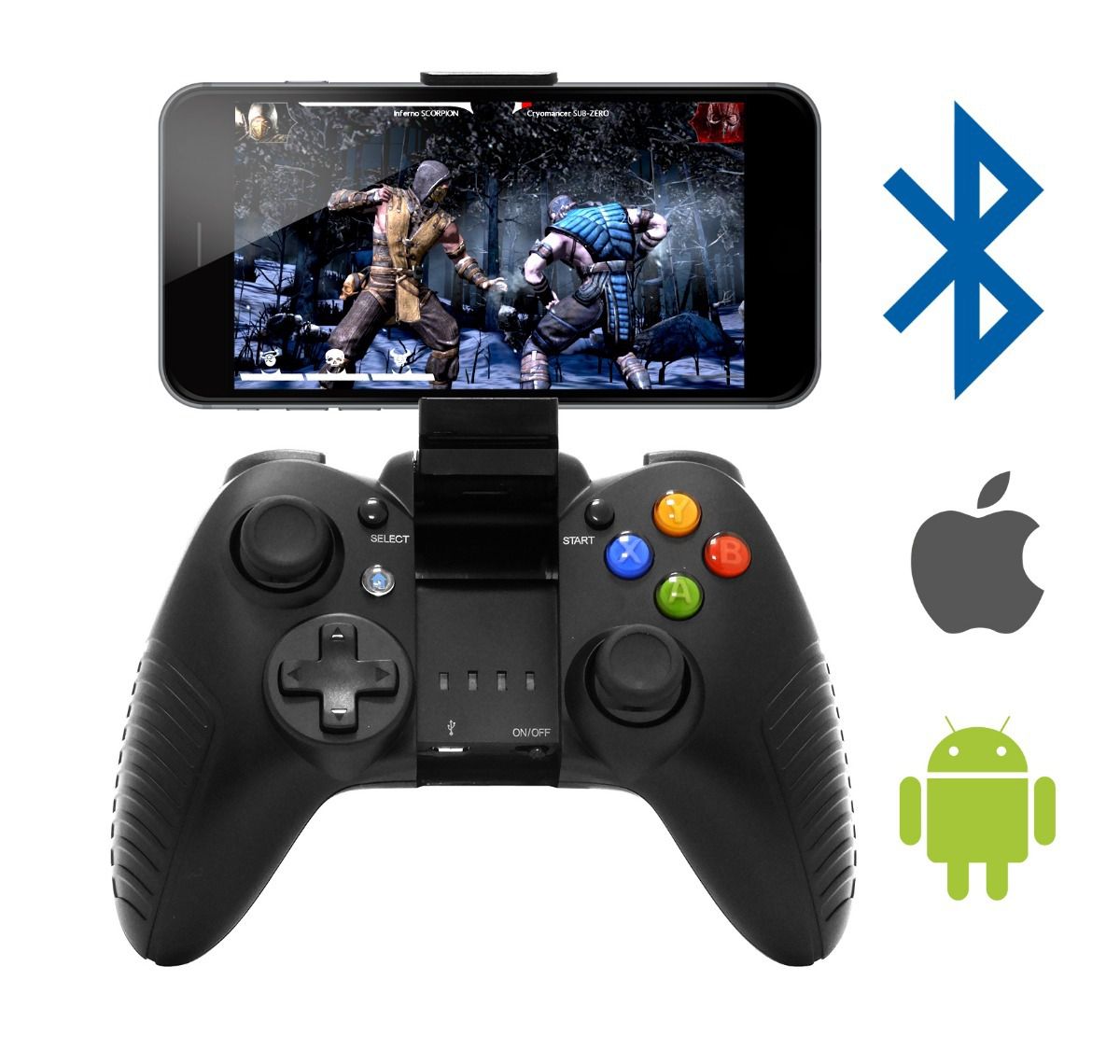 Controle Bluetooth Joystick Android Celular PC Gamepad - Intervia ...
