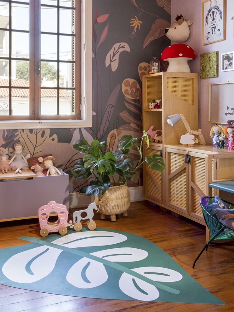 Tapete Playmat Folha - 1,00 x 1,20 - Mama Loves You - Decoração Infantil