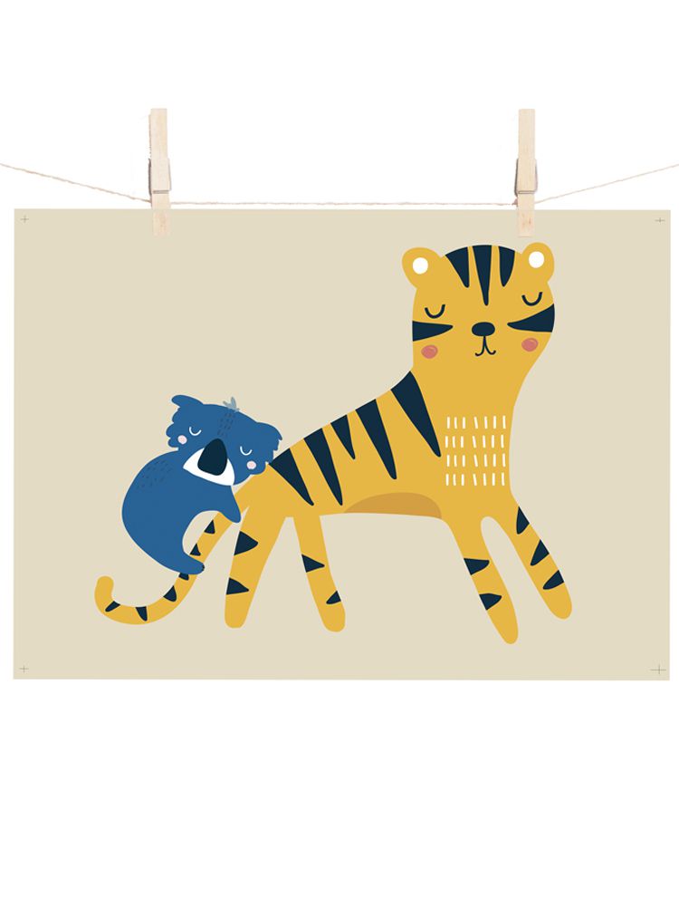 POSTER SELVA AMIGOS - Mama Loves You - Decoração Infantil