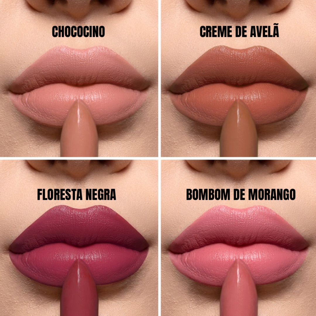 Batom Soft Matte Choco Fun Fenzza FZ20086 Atacado Box 24 Unidades ...