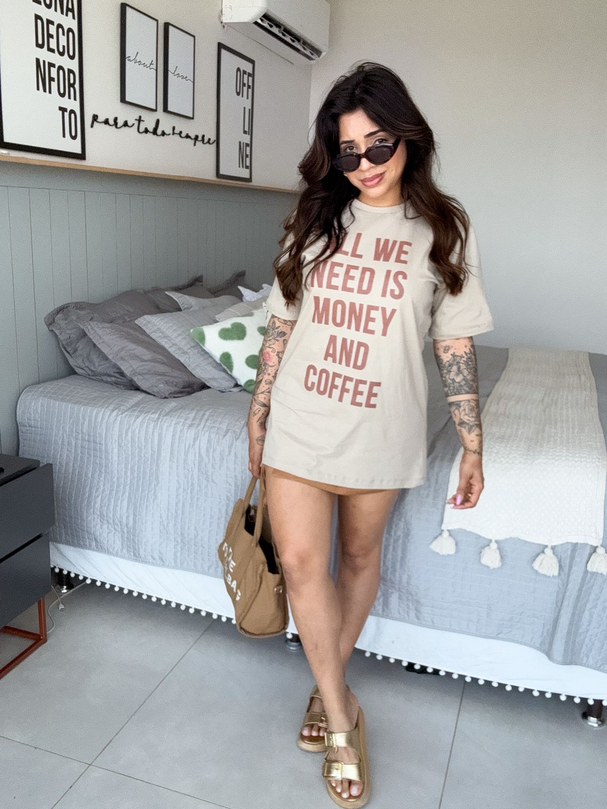 T-shirt MONEY AND COFFE - Marriê