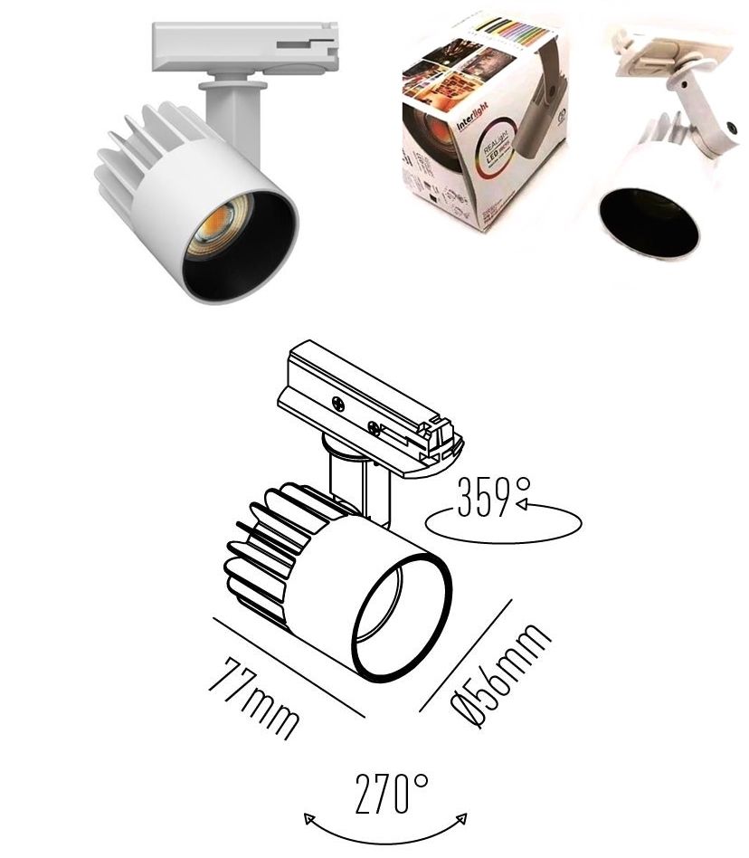 Projetor mini Sirius Home Eco Led IP40 aluminio interlight - Luz Oculta ...