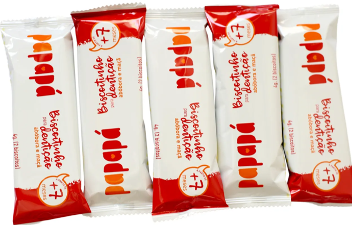 Papapá Biscoitinho para Fase da Dentição Abóbora e Maçã - Snick Snacks