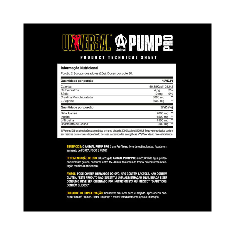 ANIMAL PUMP PRO MAÇÃ VERDE - 600G UNIVERSAL NUTRITION - Universal ...