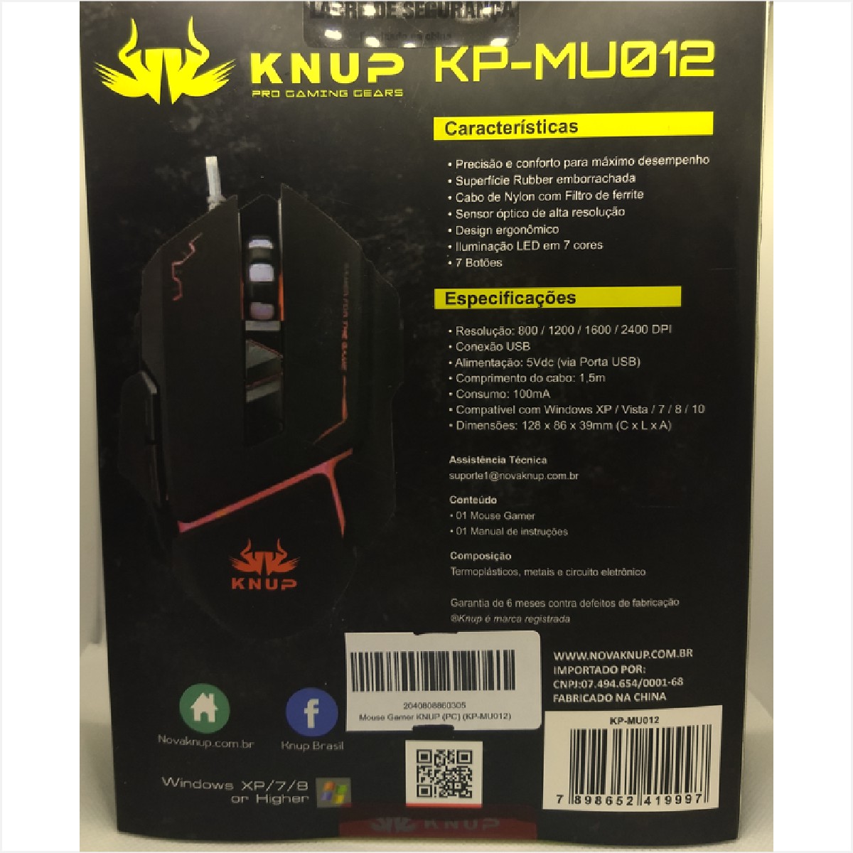 Mouse Gamer KNUP (KP-MU012) - Laranja - Xplace Games | Loja de games ...