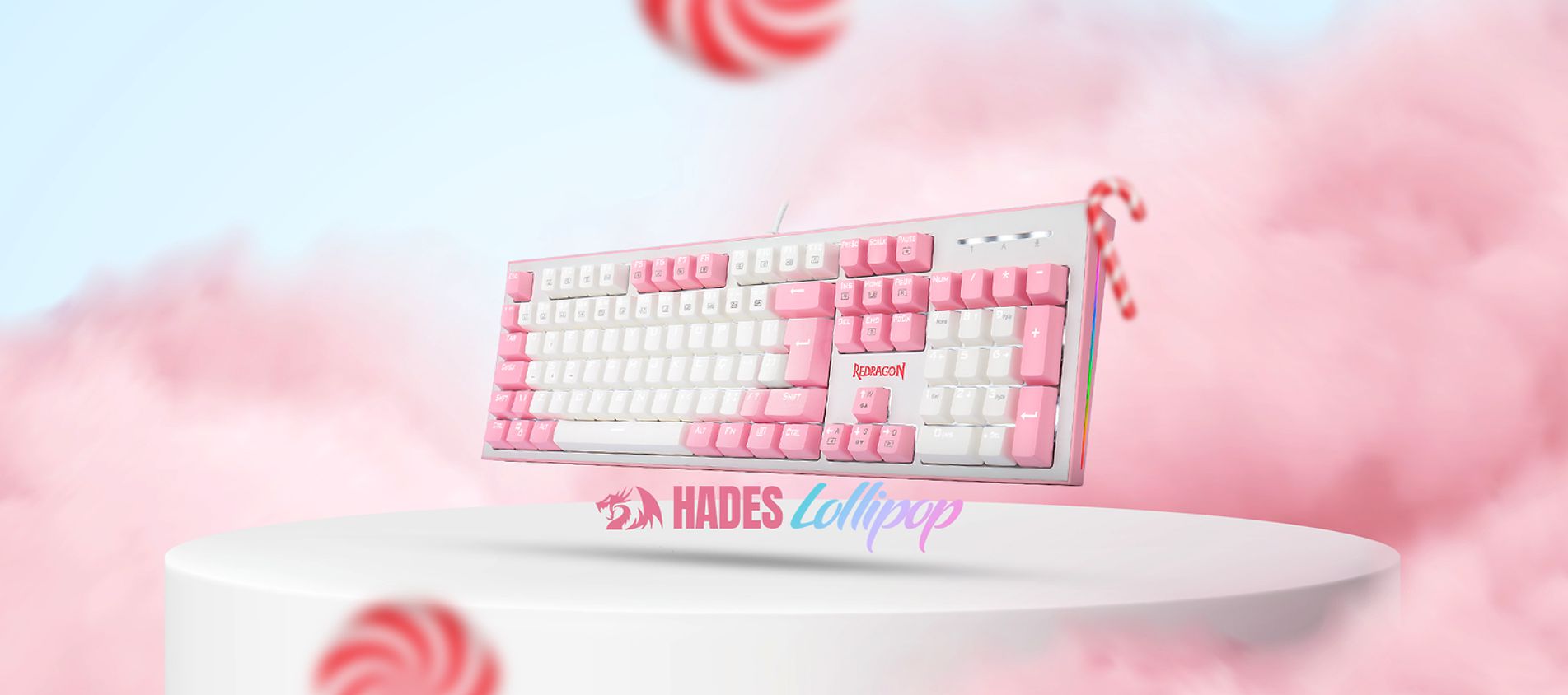 Teclado Gamer Redragon Hades Lollipop Switch Azul (K623-WP) - Xplace Games | Loja de games ...