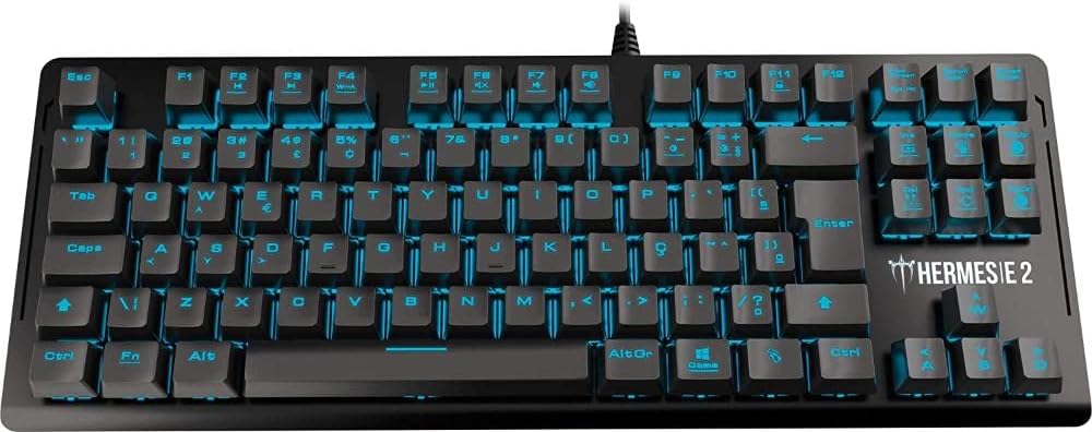 Teclado Mecanico Gamer Hermes E2 Preto Switch Azul (BR/Blue) - Xplace Games | Loja de games ...