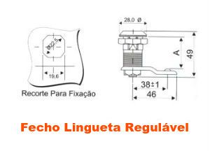 Fecho Lingueta Universal - Anchieta Materiais Elétricos e Hidráulicos