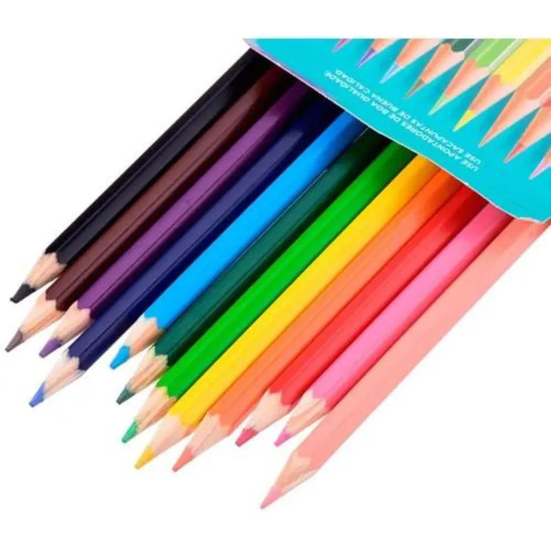 Lápis de Cor 12/24/36 Cores Multi Color - Moderna Papelaria e Móveis ...