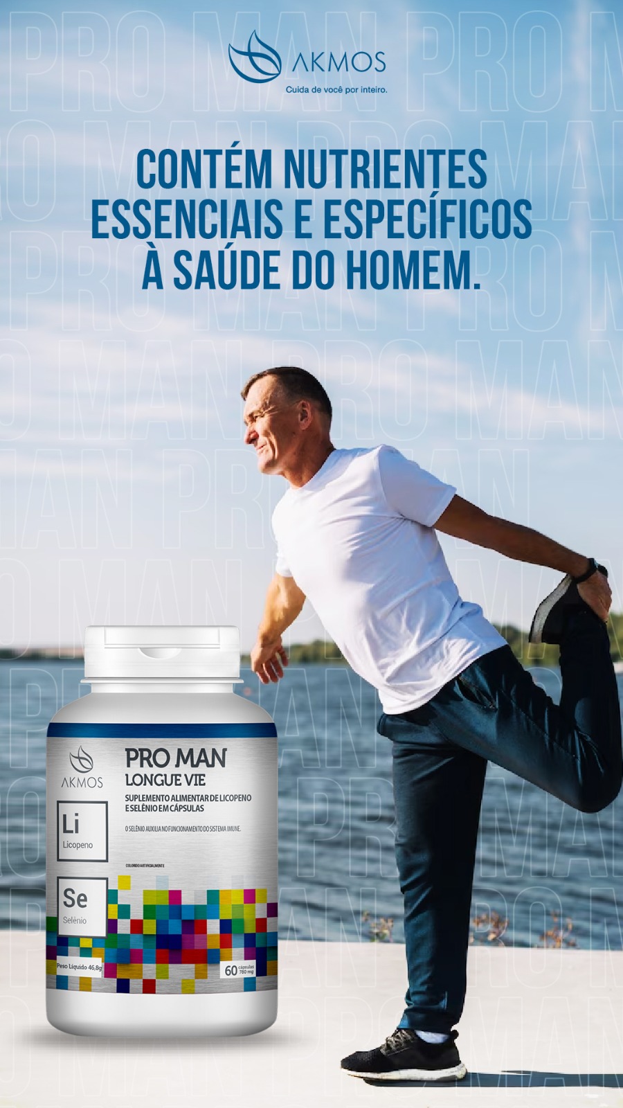 Pro Man 60 cápsulas - AKMOS - Saúde e Bem Estar - Jaraguá do Sul / SC