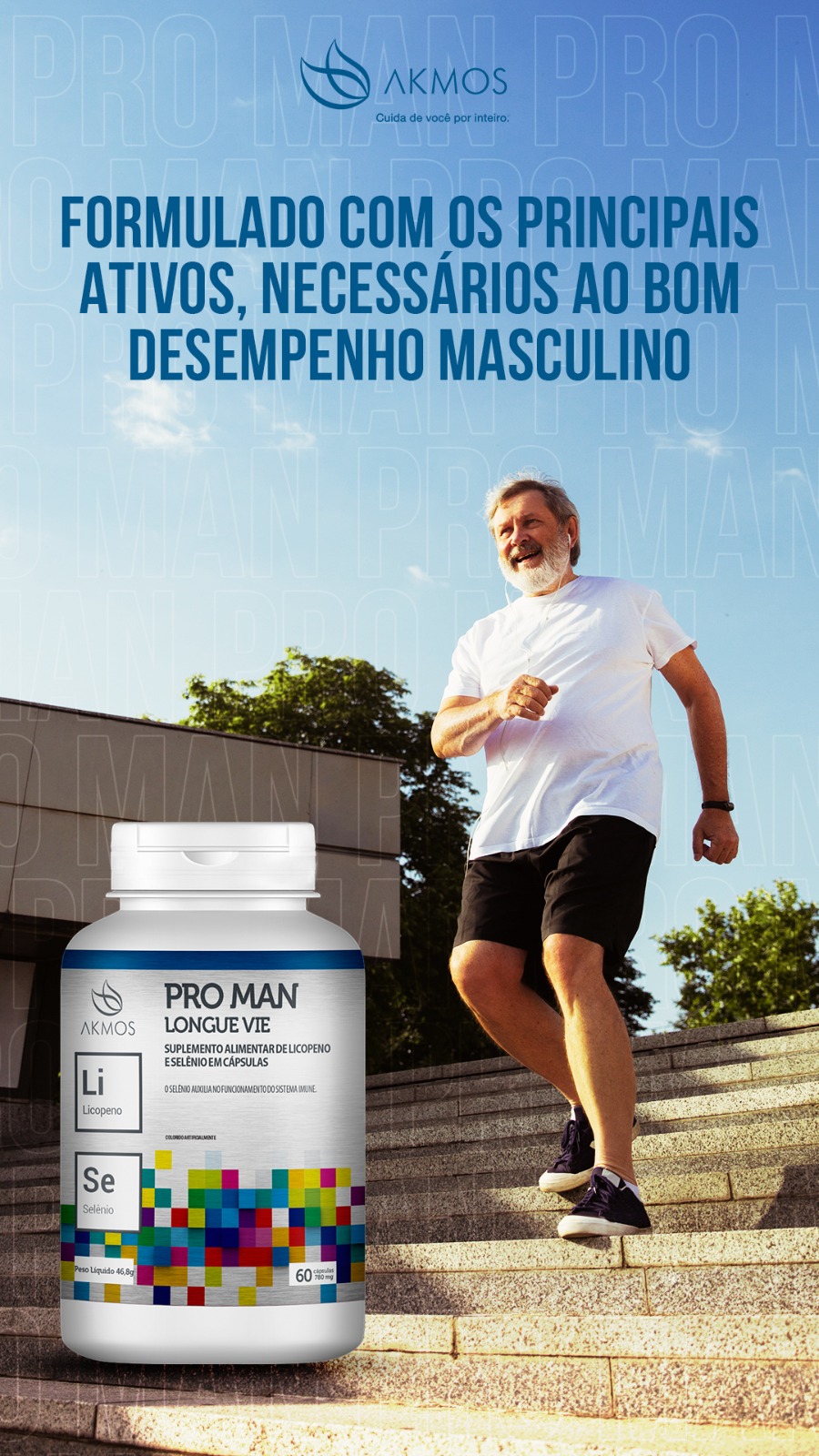 Pro Man 60 cápsulas - AKMOS - Saúde e Bem Estar - Jaraguá do Sul / SC