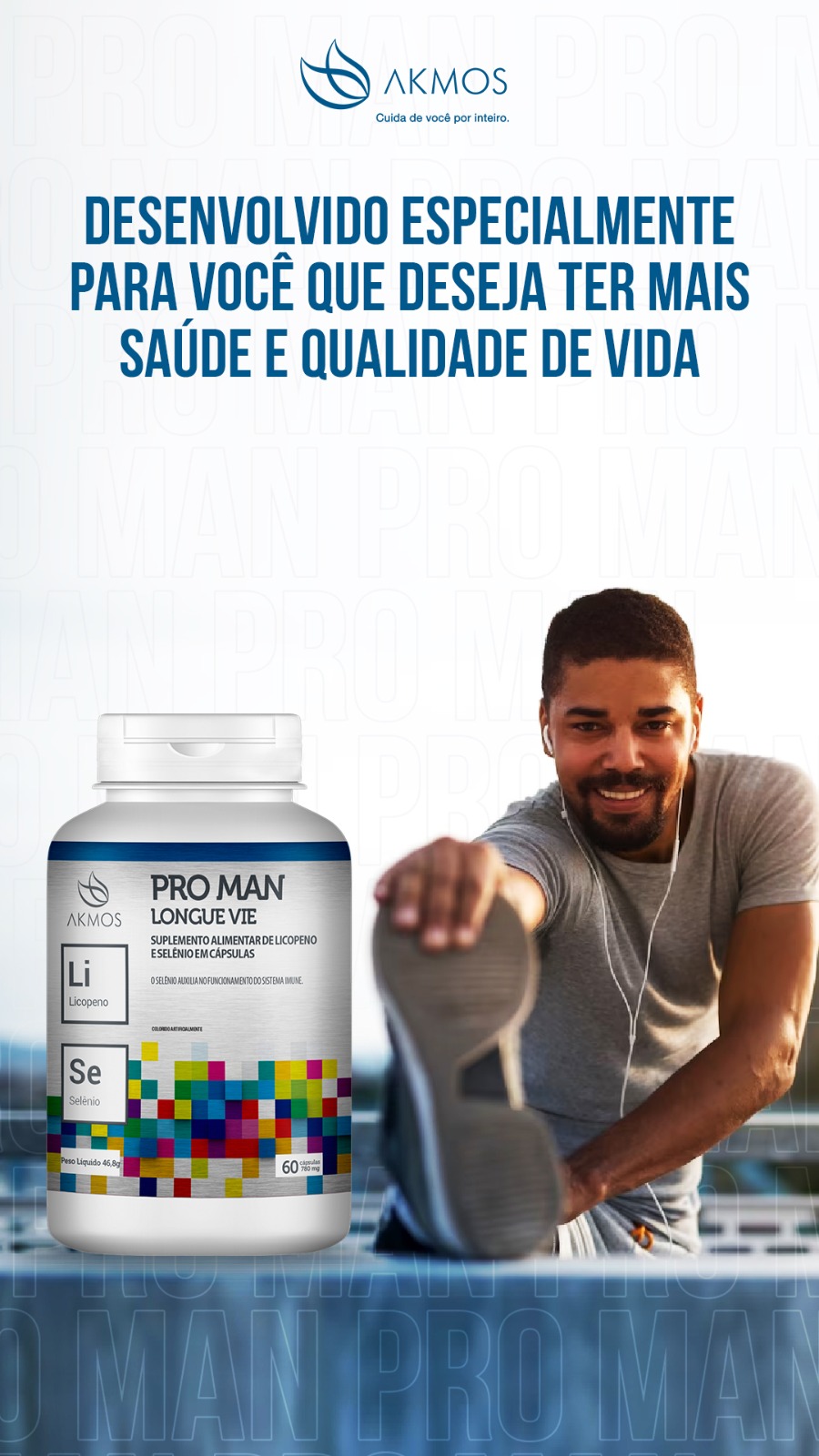 Pro Man 60 cápsulas - AKMOS - Saúde e Bem Estar - Jaraguá do Sul / SC