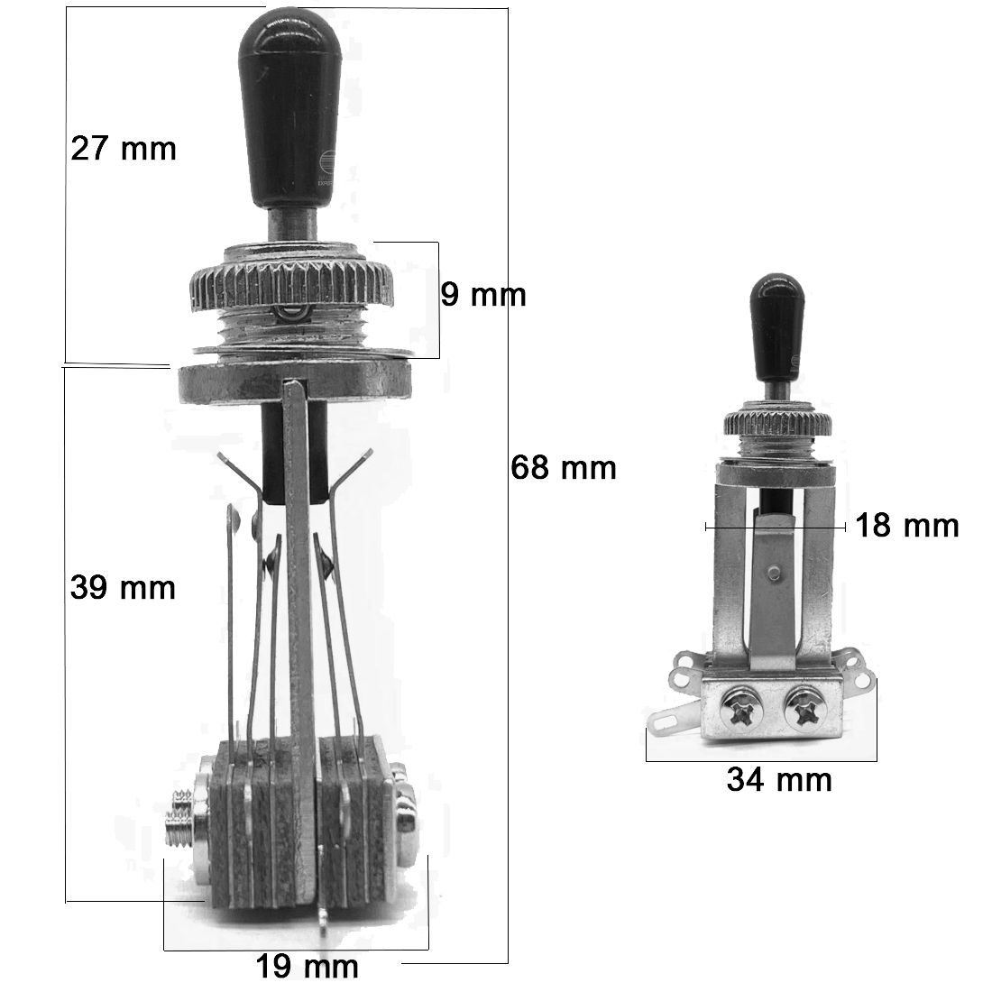 Chave 3 Posições Longa guitarra acustica LTG5 TODO PRETO BLK - Music ...