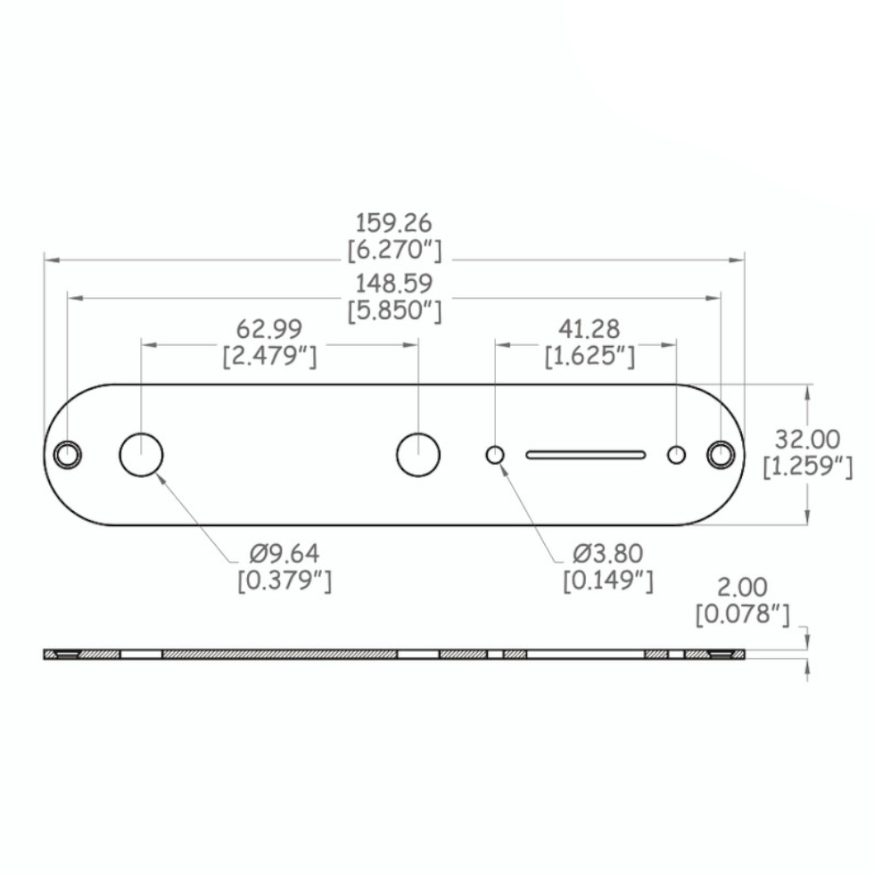 Control plate guitarra Telecaster preto Escudo metal TEWP - Music ...