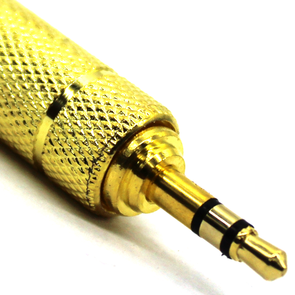 KIT 2 Plug adaptador conector p2 stereo dourado MXP ADP2S - Music ...