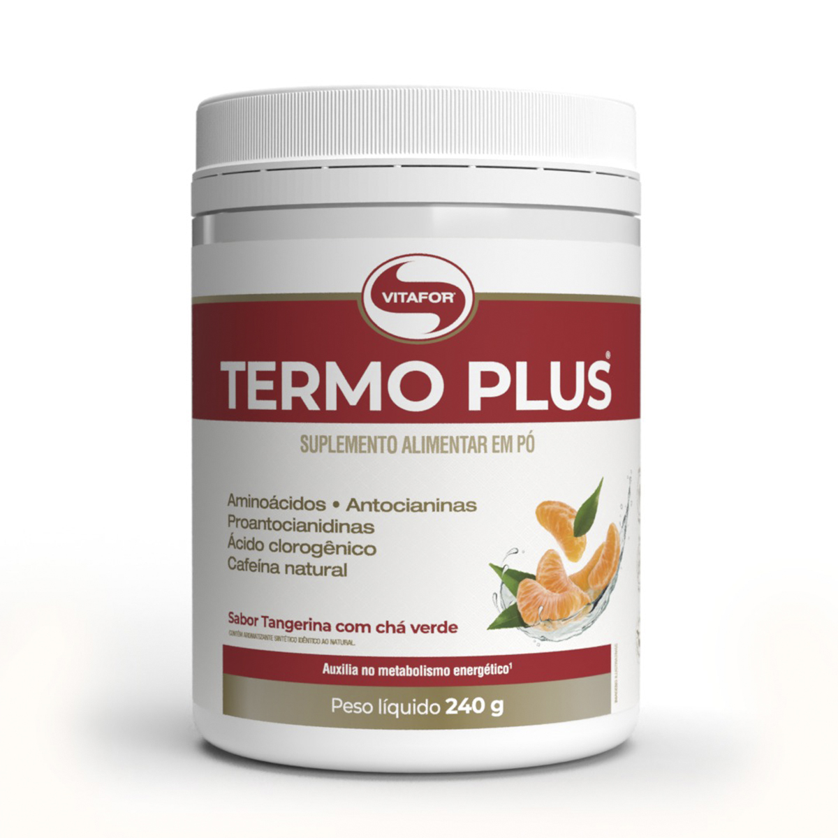 Kit 3 Termo Plus Vitafor 240g Tangerina com Chá Verde - Edin