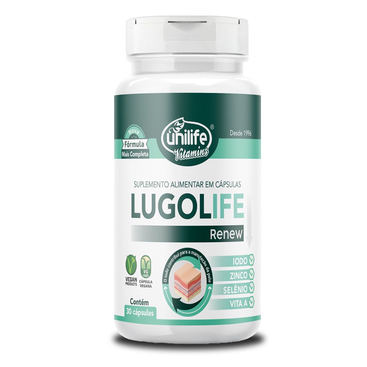 Kit 2 Lugolife Renew Unilife 30 cápsulas - Edin