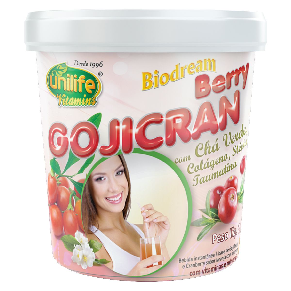 Kit 3 Biodream Berry Gojicran Unilife sabor Laranja com Acerola 220g - Edin