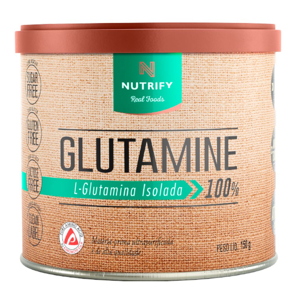 Kit 5 Glutamina Nutrify Glutamine Isolada Neutro 150g - Edin