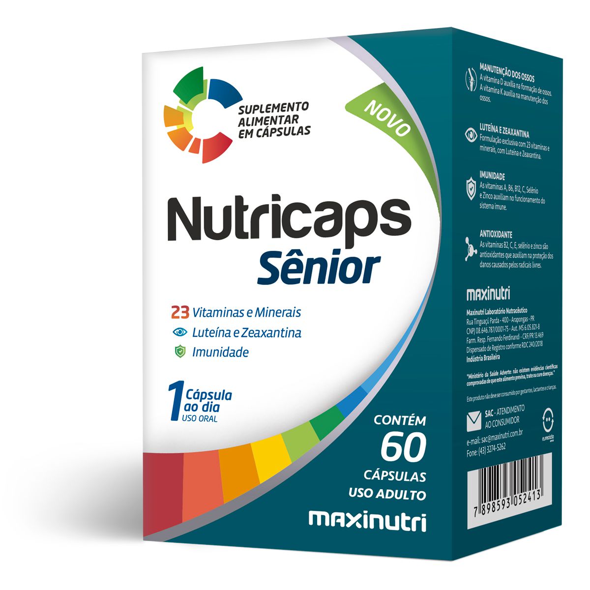 Kit 2 Nutricaps Sênior Maxinutri 60 Cápsulas - Edin