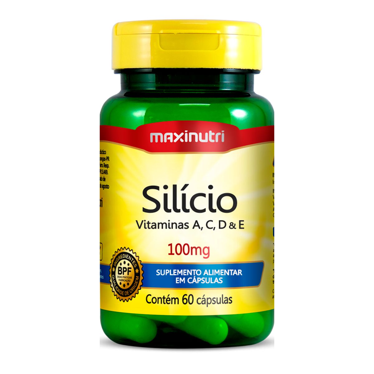 Kit 3 Silício 100mg Maxinutri 60 Cápsulas - Edin
