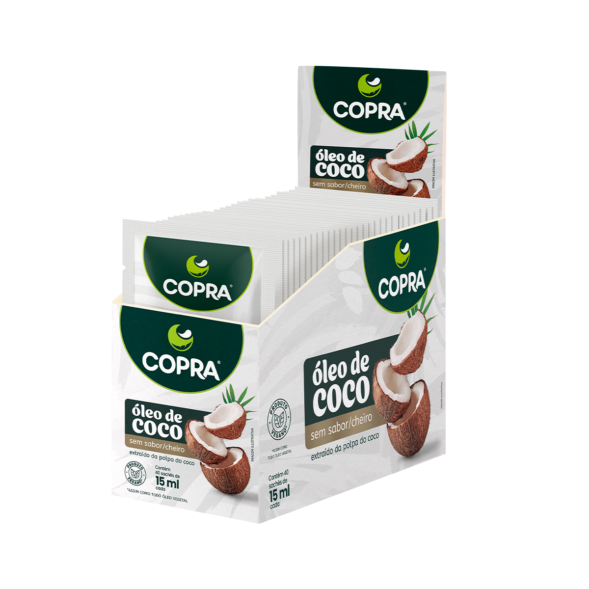 Óleo de Coco Sem Sabor Copra Sachê 15ml - Edin