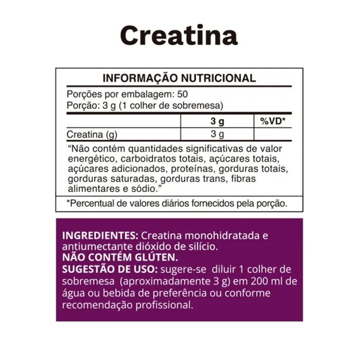 Creatina Monohidratada Ocean Drop Vegana 150g - Edin