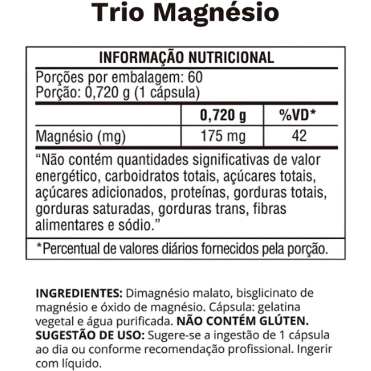Trio Magnésio Ocean Drop Vegano 60 Cápsulas - Edin