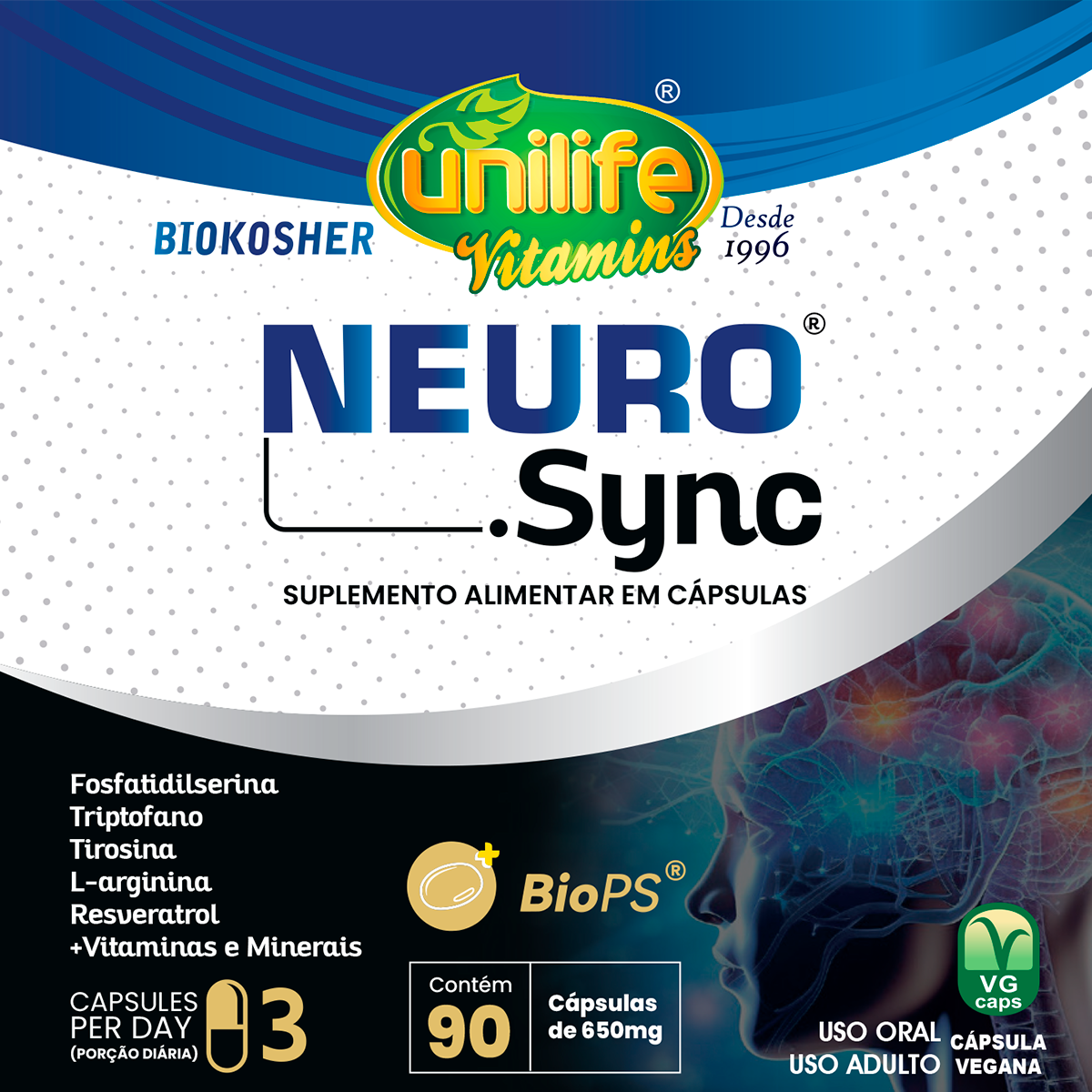 Neuro Sync 90 Cápsulas Unilife - Edin