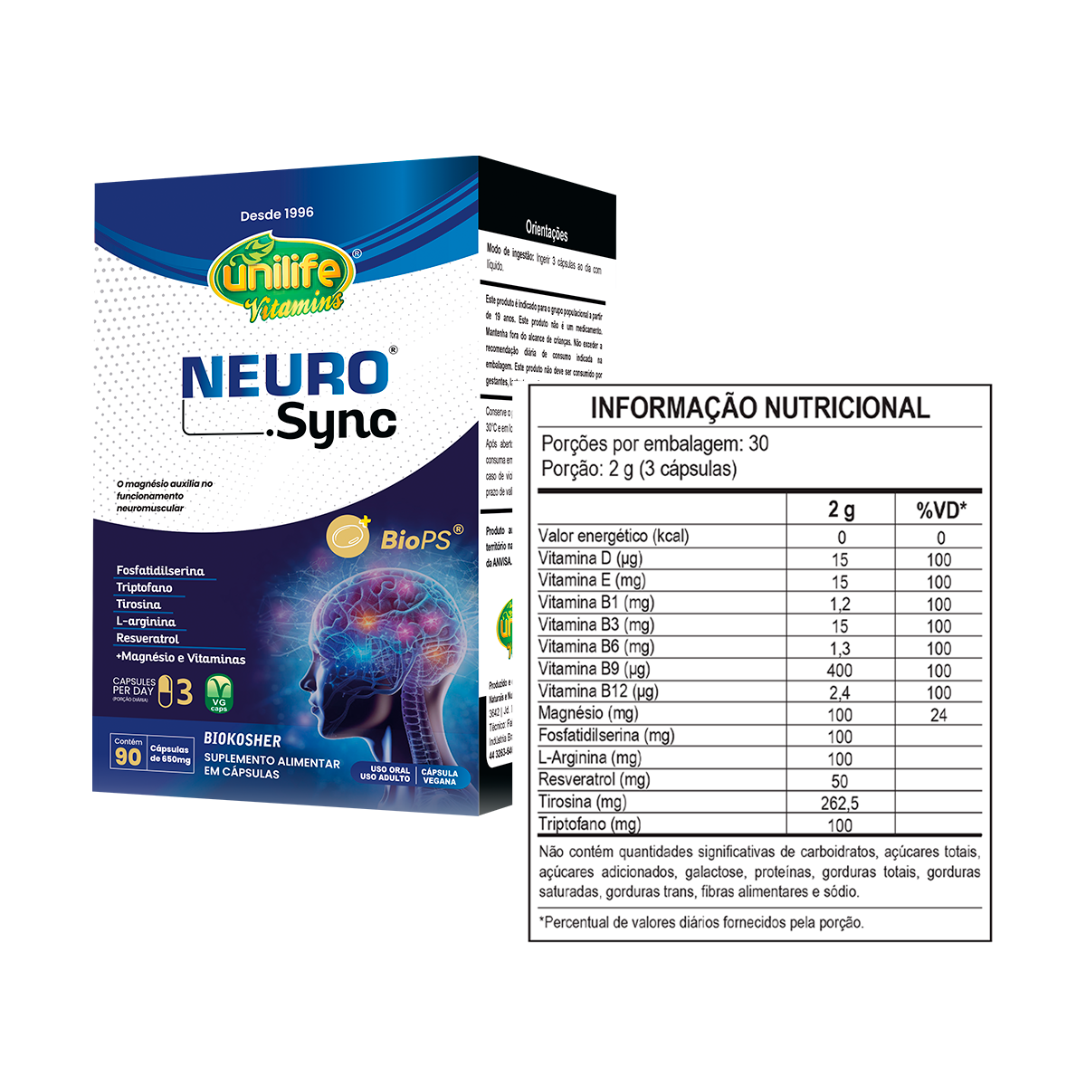 Neuro Sync 90 Cápsulas Unilife - Edin