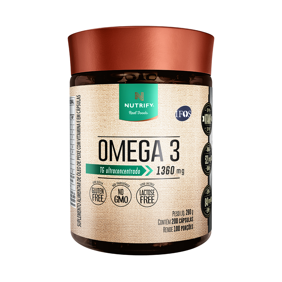 Kit 3 Ômega 3 Nutrify 200 Cápsulas - Edin