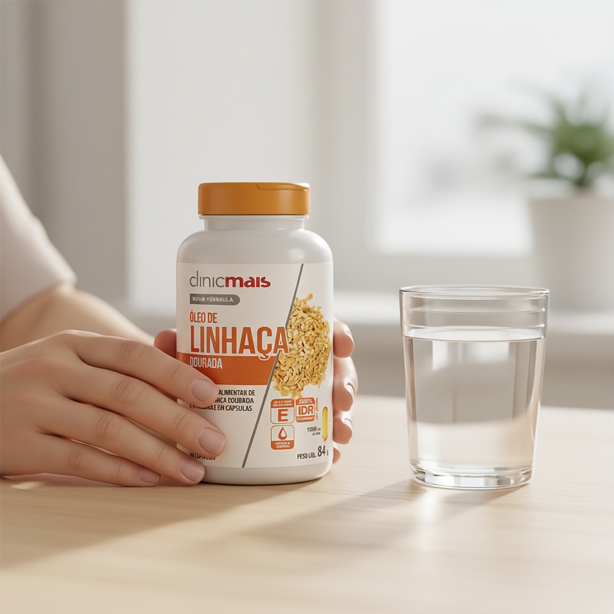 Óleo de Linhaça Dourada ClinicMais 60 Cápsulas - Edin