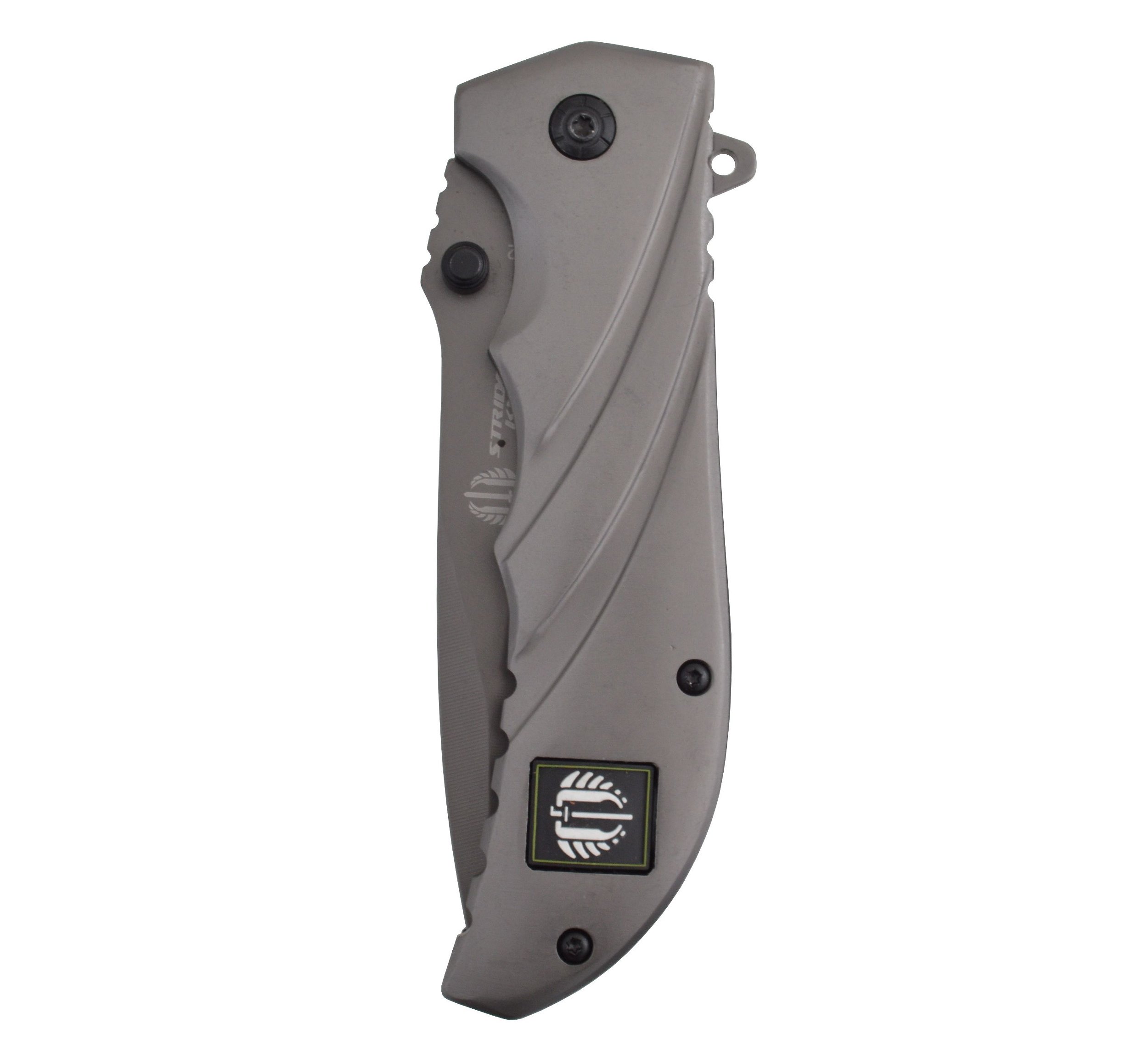 Canivete Tático Militar Cinza Aço - CASTLE SHOP