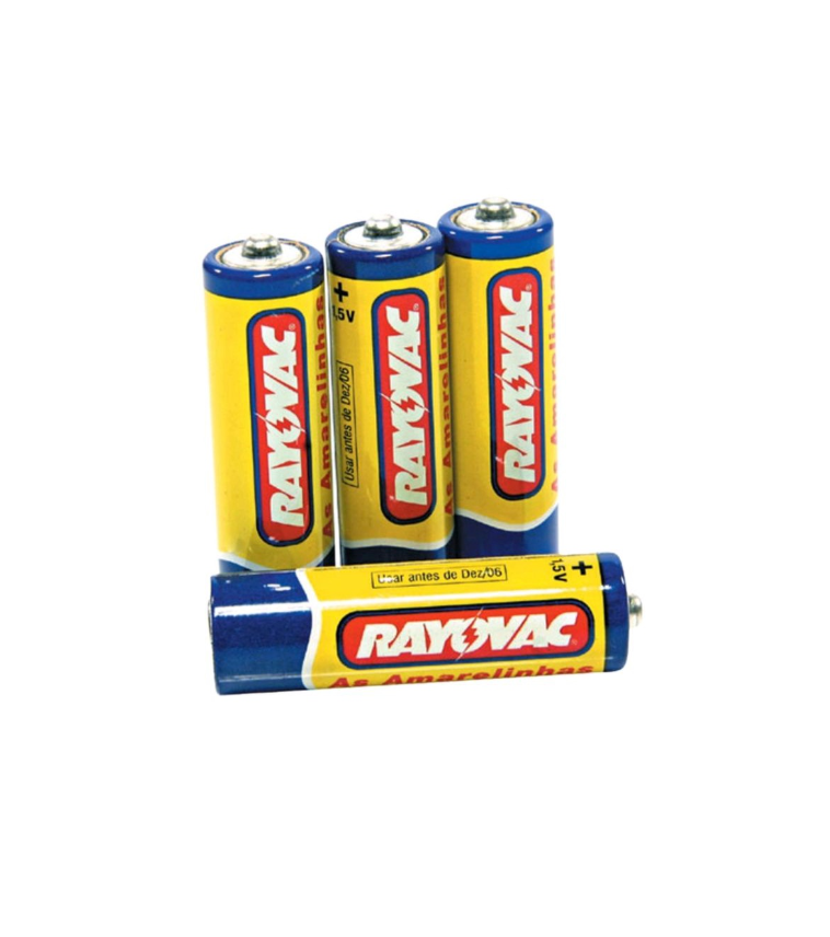 Pilhas Zinco Carvão Rayovac AA TUBO com 4 Unidades ou Caixa com 48 ...