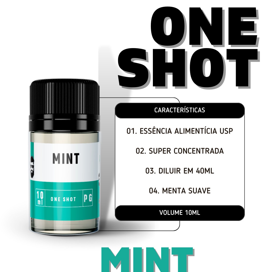 Aroma de One Shot - Mint 10ml | VFO - AROMAS ALIMENTÍCIOS IMPORTADOS