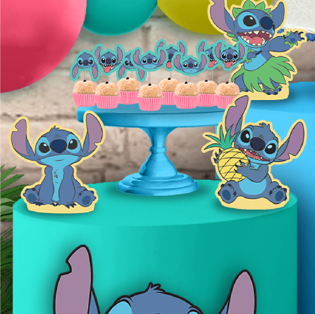 Kit Enfeite Impresso de E.V.A Festa Stitch com 6 Un - Ref 321007 Piffer ...