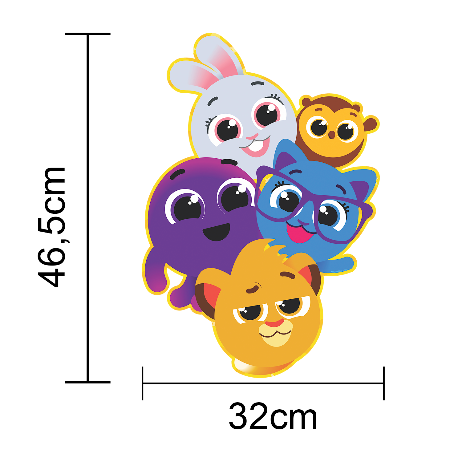 Painel Decorativo Festa Turma Bolofofos 46x31cm - Ref 356021 - Piffer ...