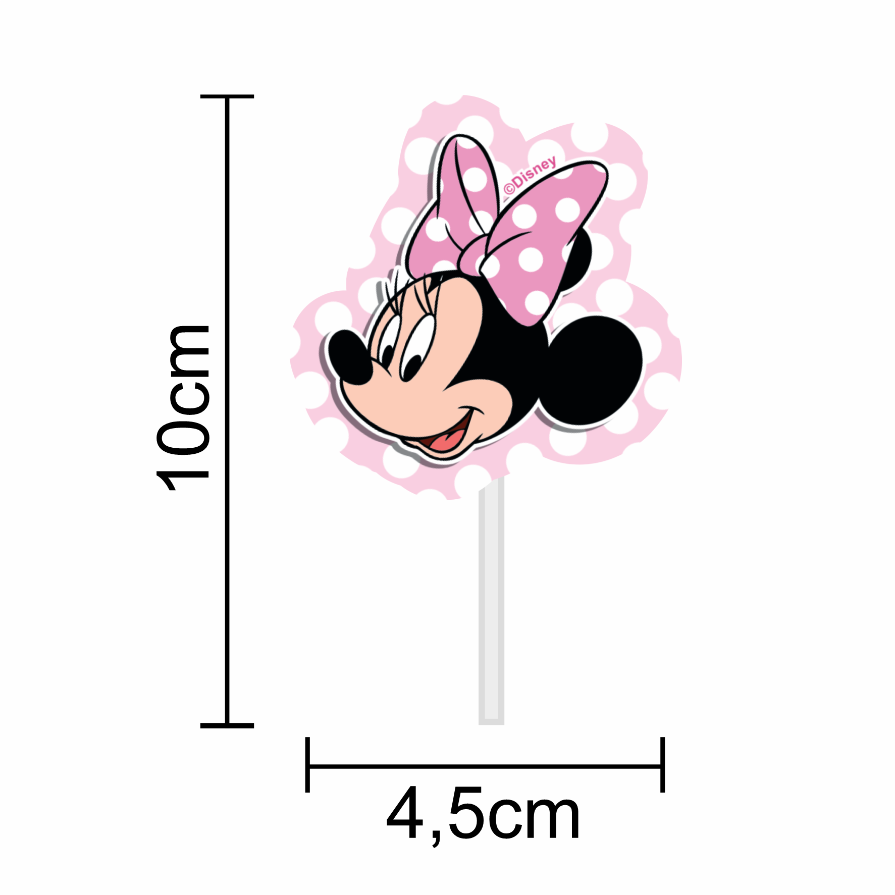 Palito Impresso Decorativo Festa Minnie Rosa com 12 Un - Ref 319009 ...