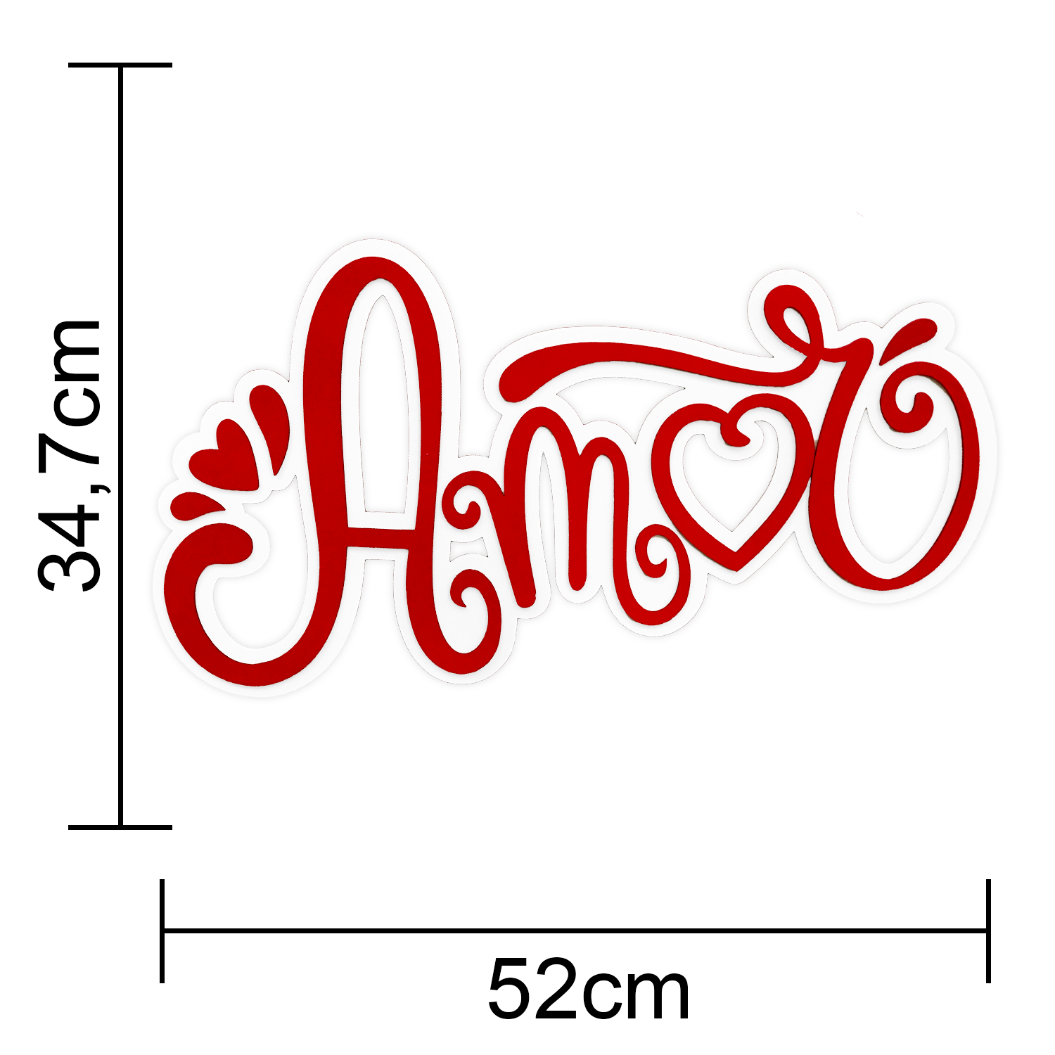 Painel Dia dos Namorados Amor 34x52cm - Ref 129012 Piffer - CCS Decorações