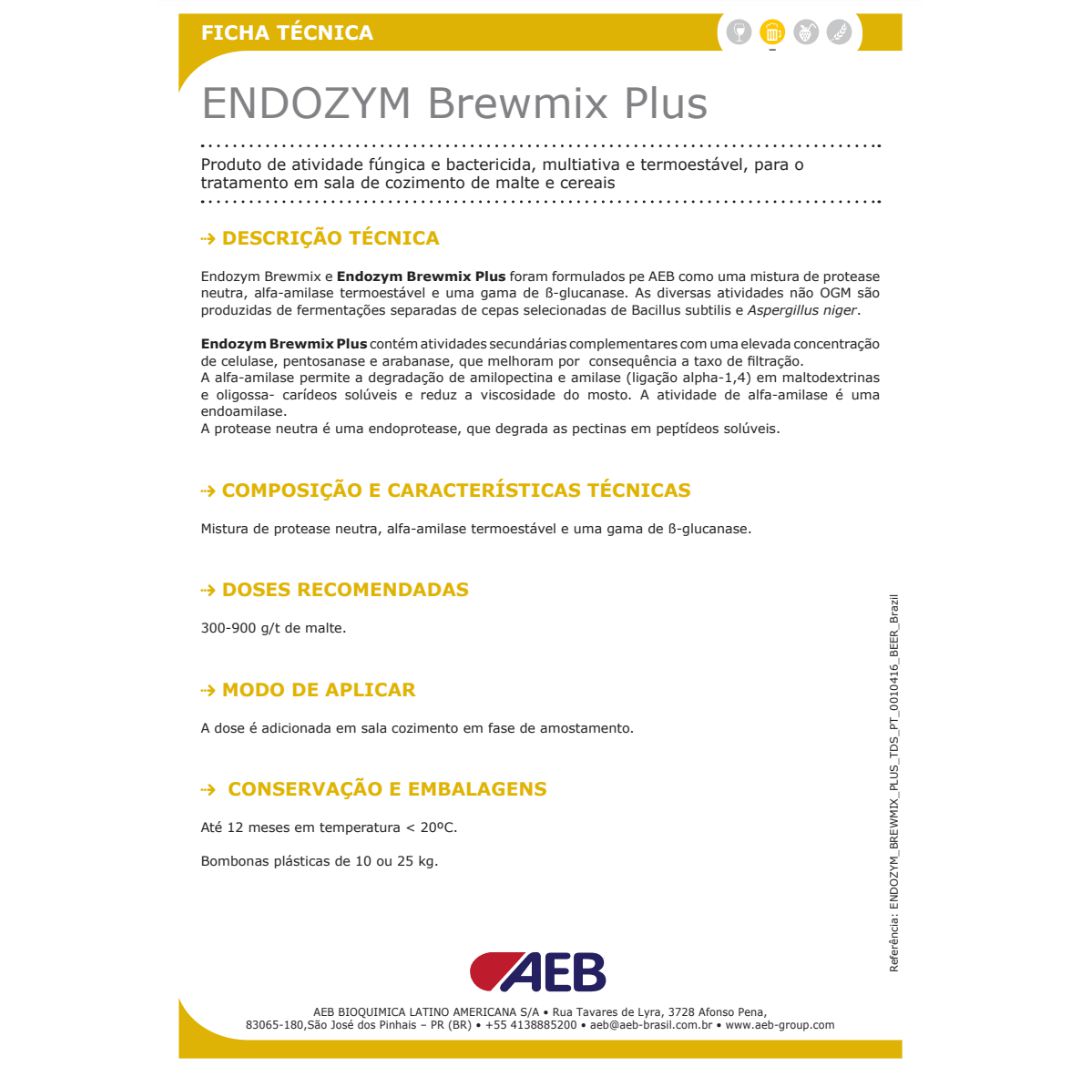 Enzima Endozym Brewmix Plus 100g - Piquiri Brewshop - Loja De Lúpulos ...