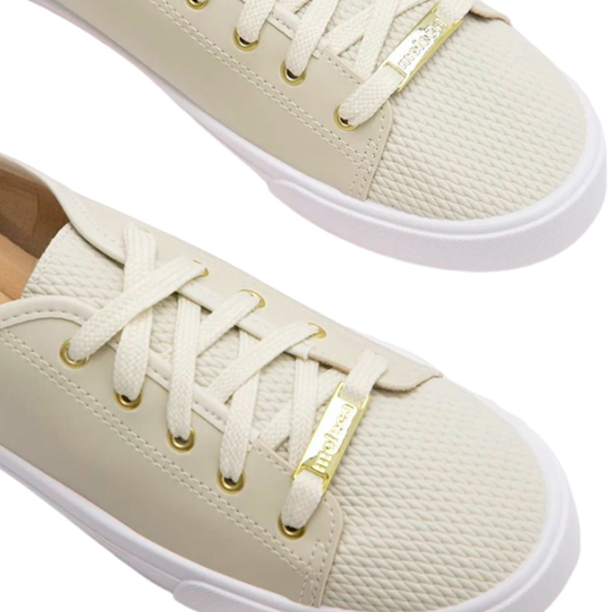 Tenis Moleca Feminino Baixo Conforto Virgínia Moda Creme - Amo Outlet