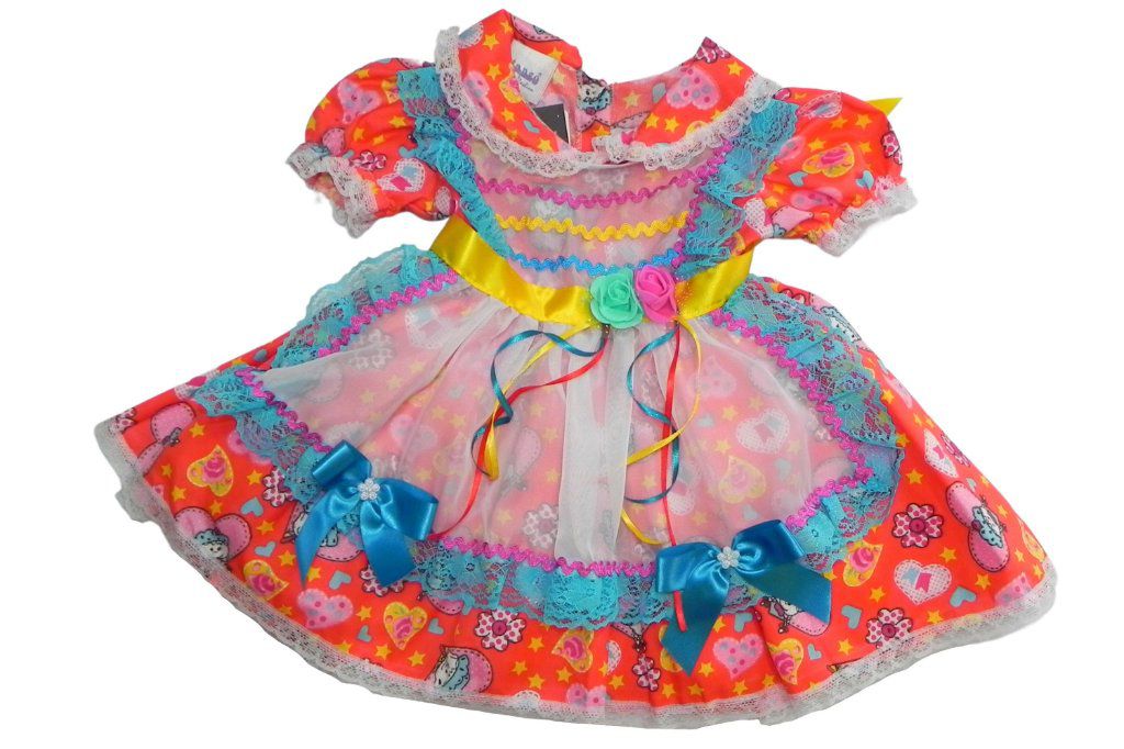 Vestido Festa Junina Baba de MoçaQuimera Kids, Loja de Fantasia Infatil ...