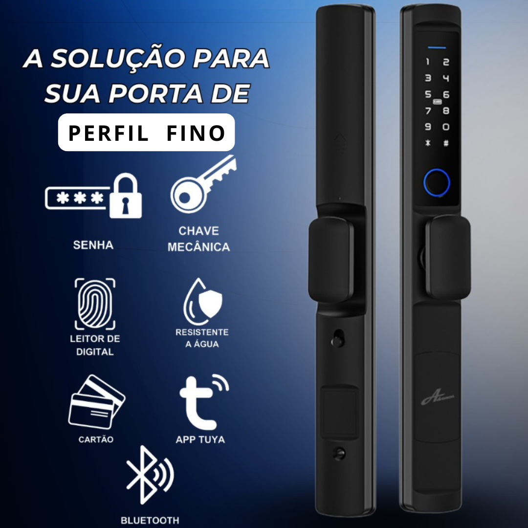 Fechadura Eletrônica Inteligente com Leitura de Digital - ADV 4100 - BioCommerce - Fechaduras ...
