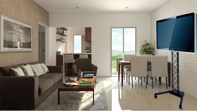 Suporte Para Tv de chão com coluna treliçada. - Ped Tv