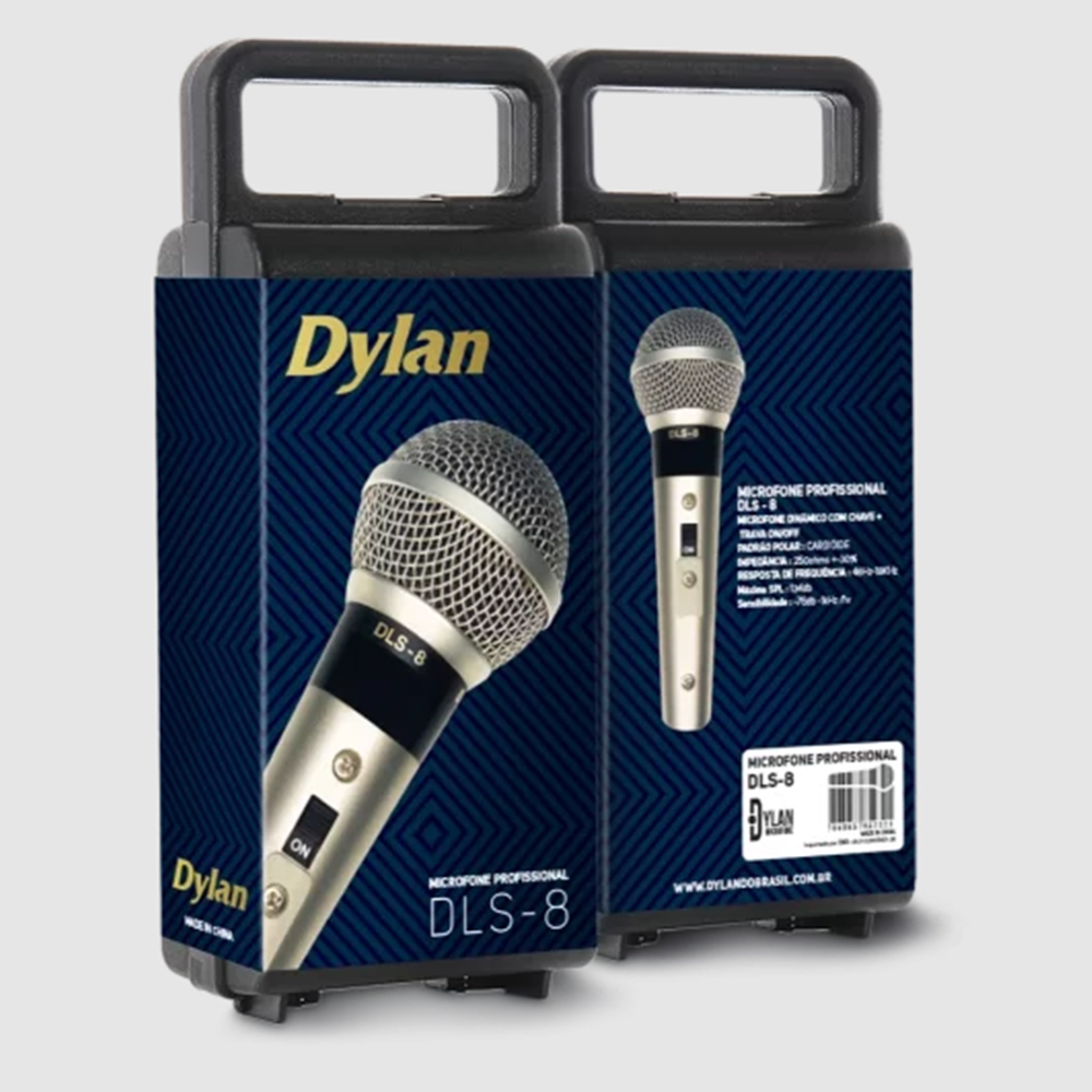Microfone Dylan DLS-8 Cardioide com Cabo XLR/P10 - Prosound Soluções ...