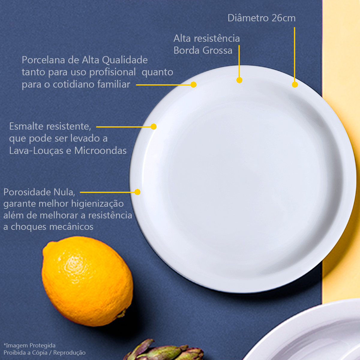 50 Pratos Rasos Peso Certo Buffet Quilo Porcelana Schmidt - Porcelana ...